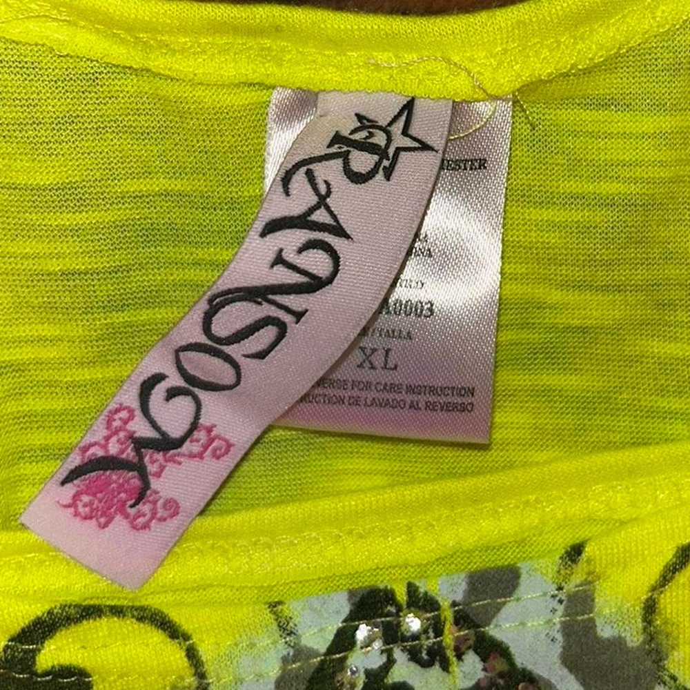 Y2k Grunge Cross Yellow Top - Gem